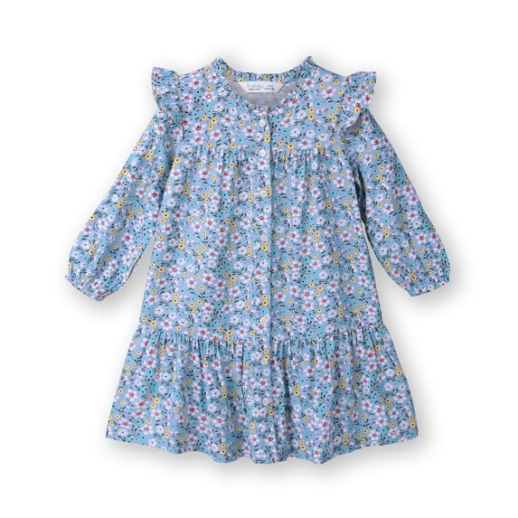 Beebay Button -through printed A-line dress Blue - 12-18 Months ...