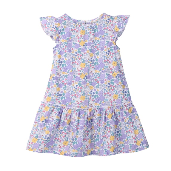Beebay Floral Print Frill Dress Multi - Col - 4 Years - Walmart.com