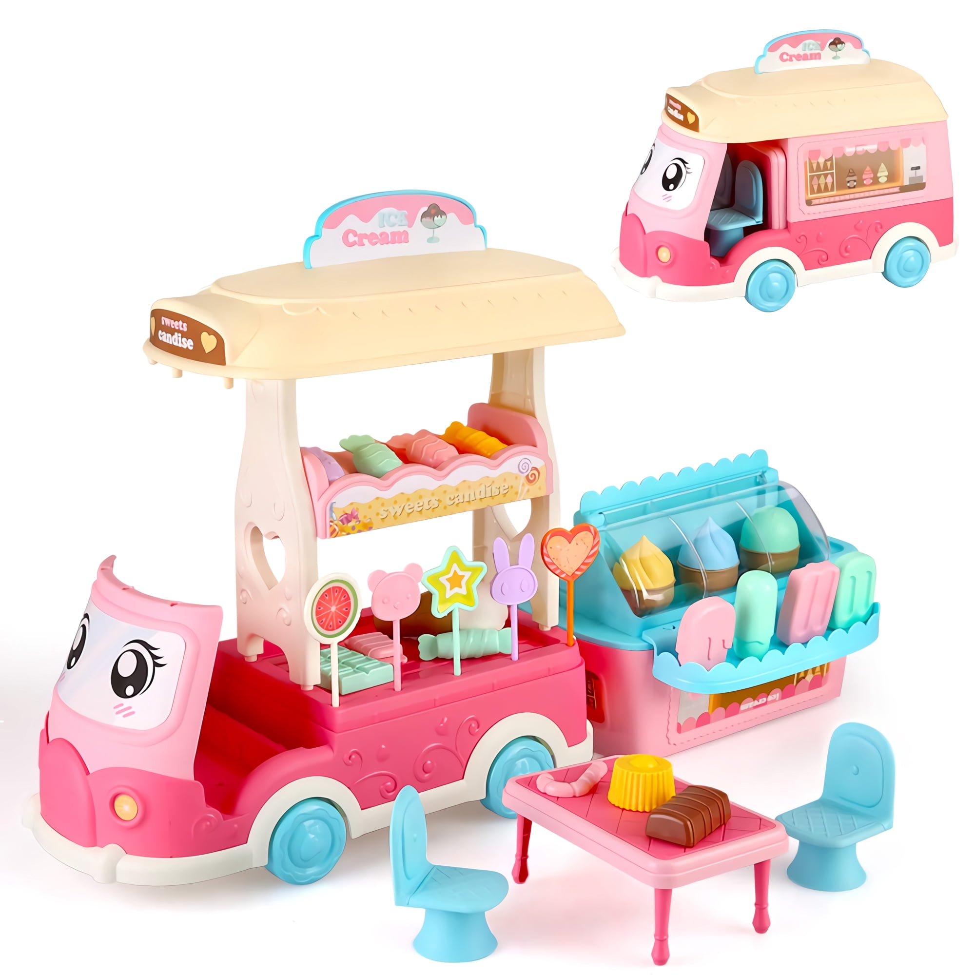 BeebeeRun 50 Pcs Sweet Ice Cream Car Shop Toy - Walmart.com