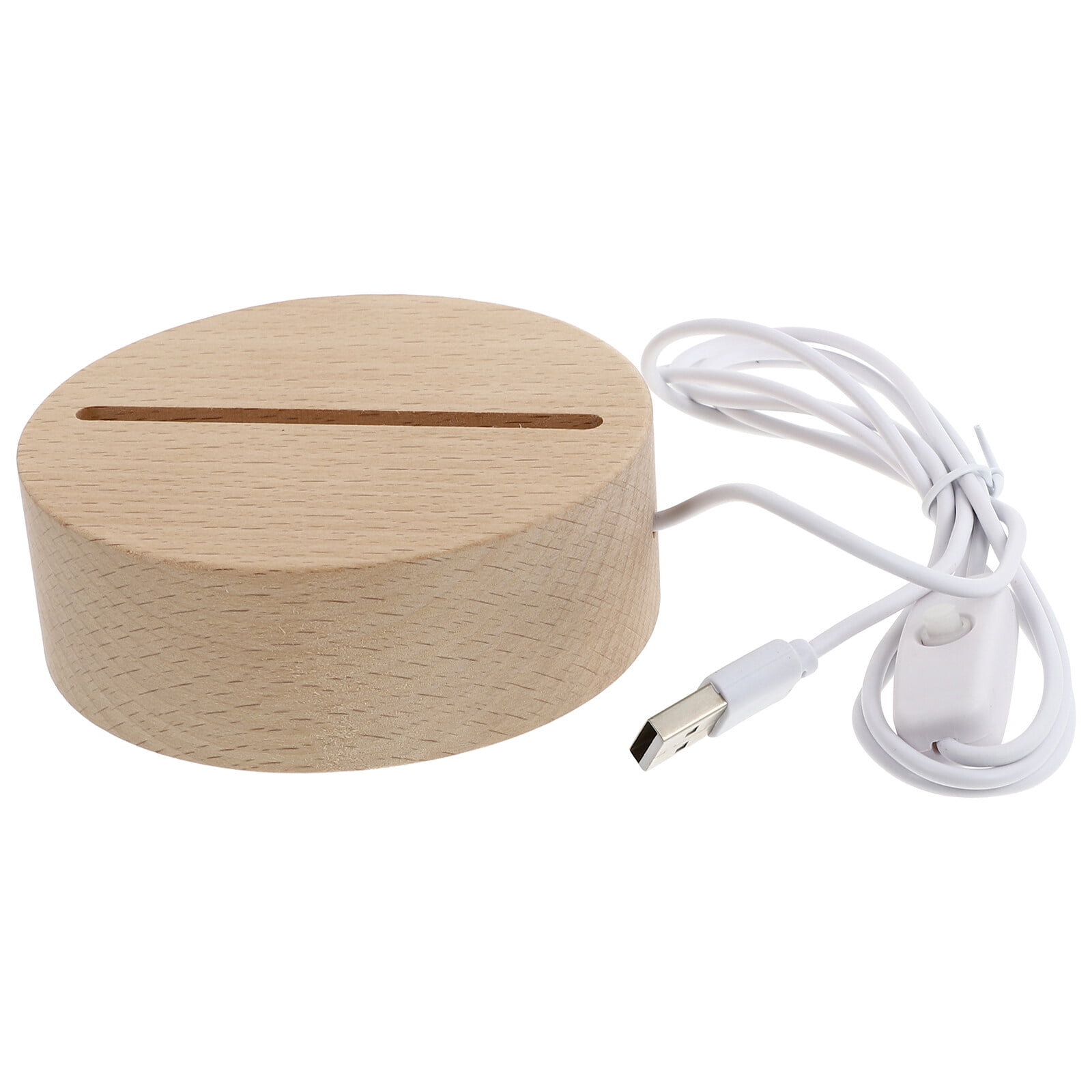 Beech Base USB Light Creative Wood Bulb Holder Craft Nightlight ...