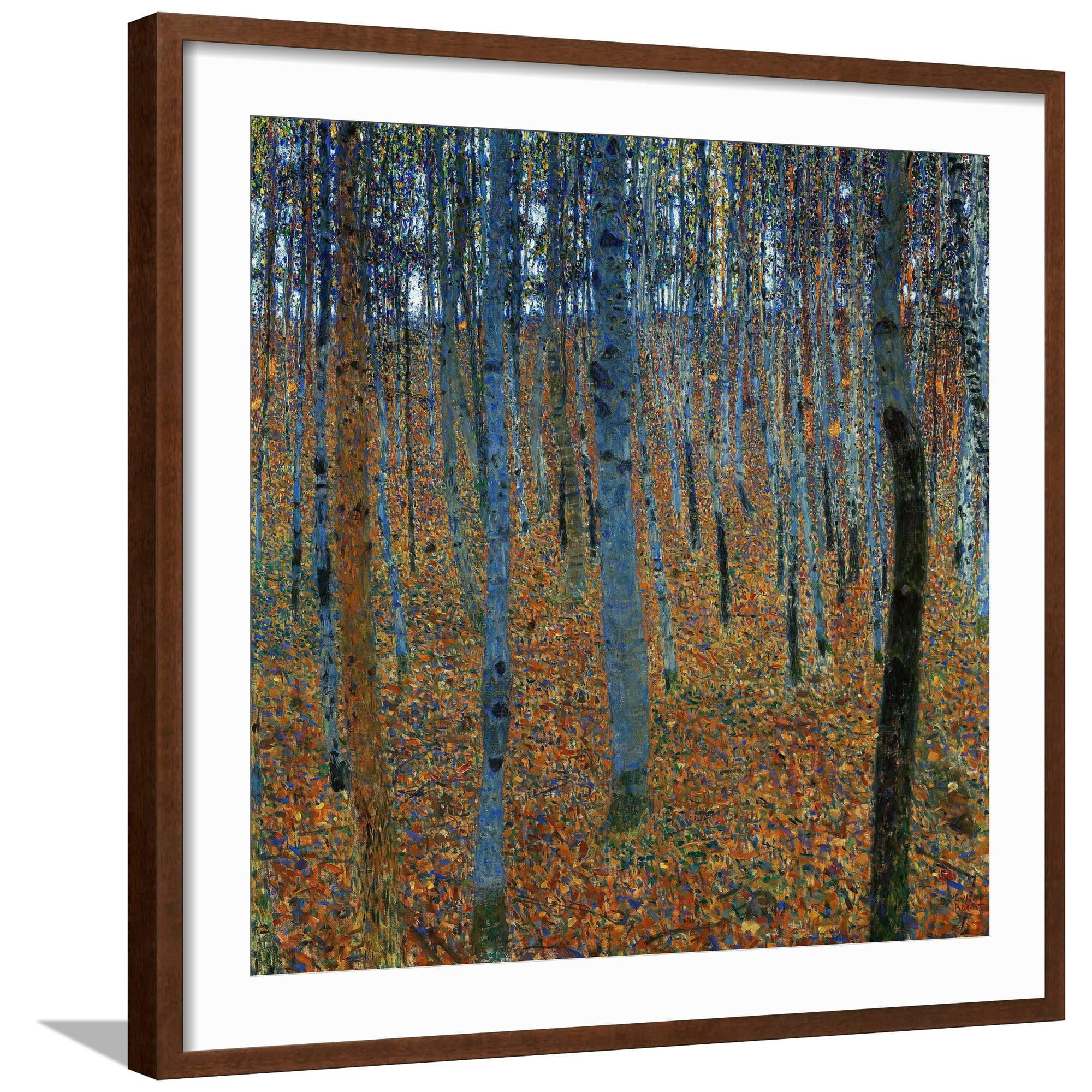 Art.com Beech Grove I Art Print by Gustav Klimt, Brown Frame Wall Art ...