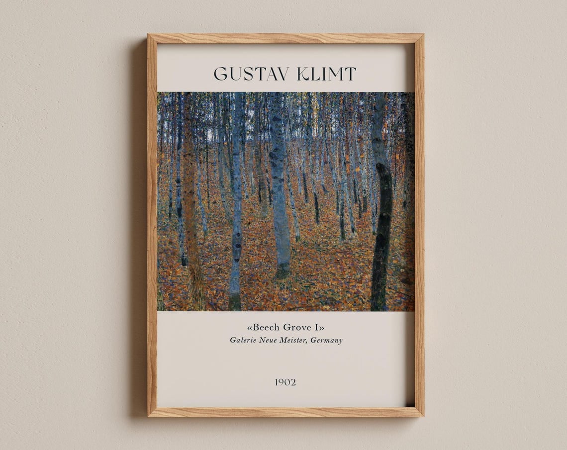 Beech Grove I Print, Gustav Klimt Forest Painting, 1902 Artwork, Autumn ...
