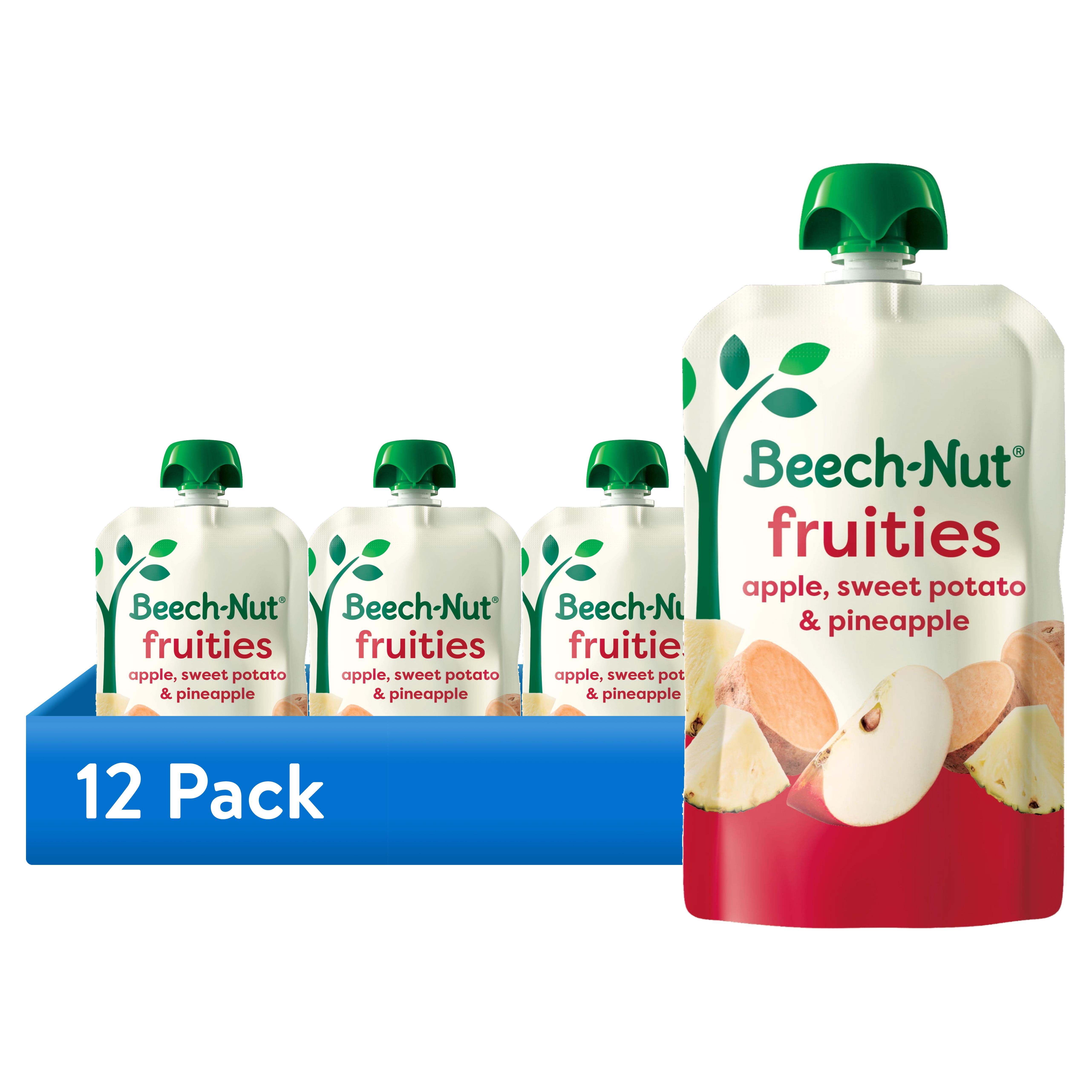 (12 pack) Beech-Nut Fruities Stage 2 Baby Food, Apple Sweet Potato ...