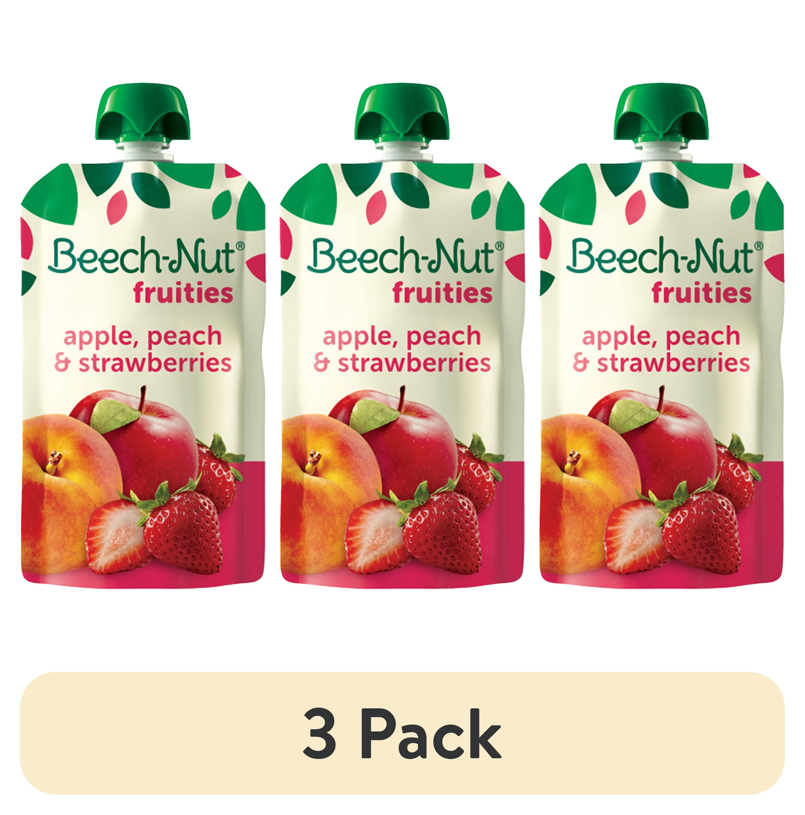 (3 pack) Beech-Nut Fruities Stage 2 Baby Food, Apple Peach ...