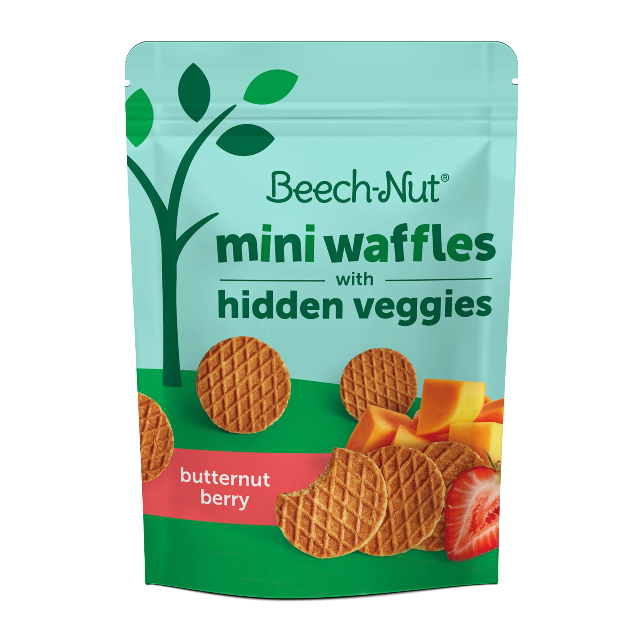 Beech-Nut Butternut Berry Mini Waffles with Hidden Veggies, Toddler ...