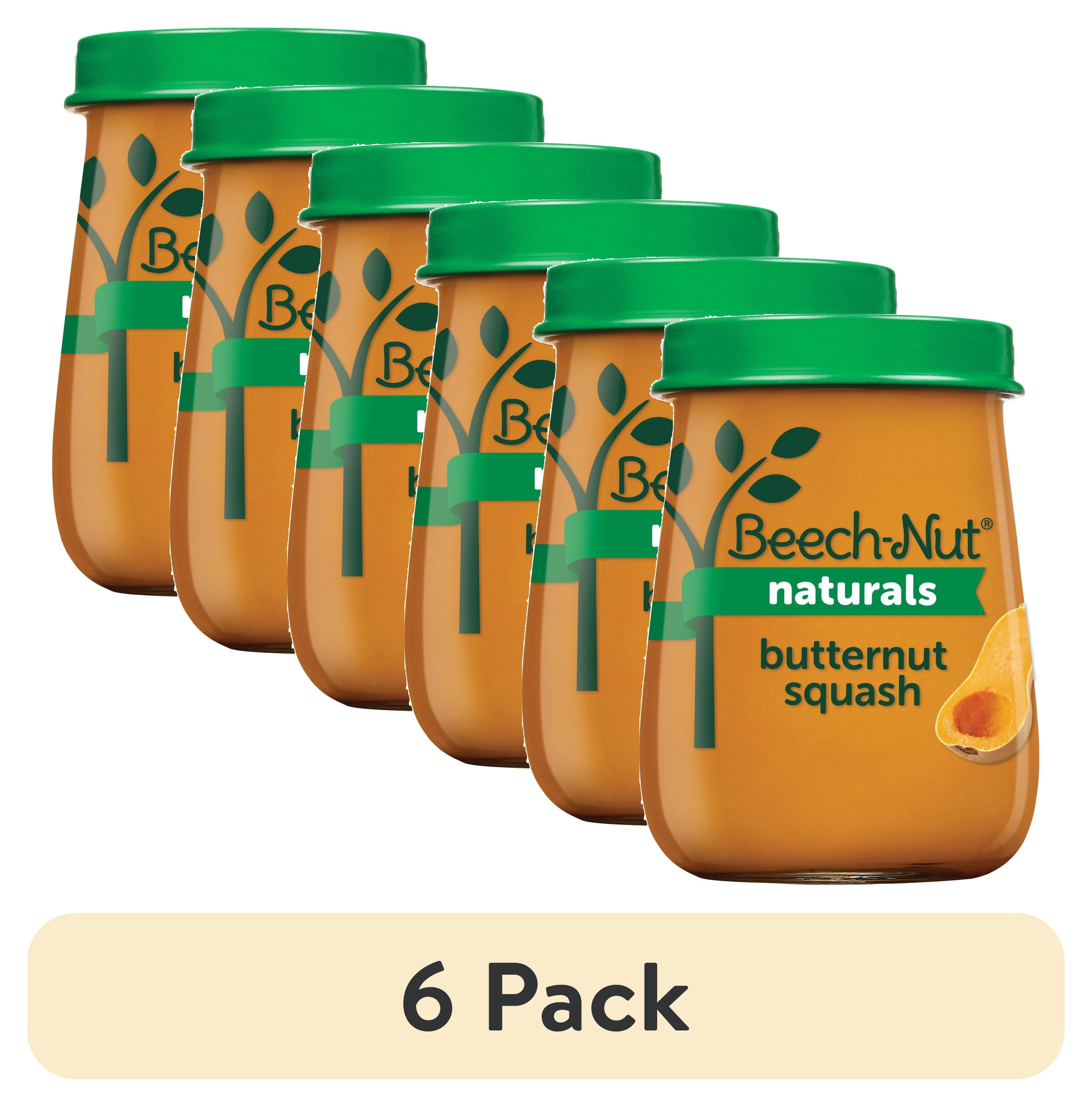 (6 pack) Beech-Nut Naturals Stage 1 Baby Food, Butternut Squash, 4 oz ...