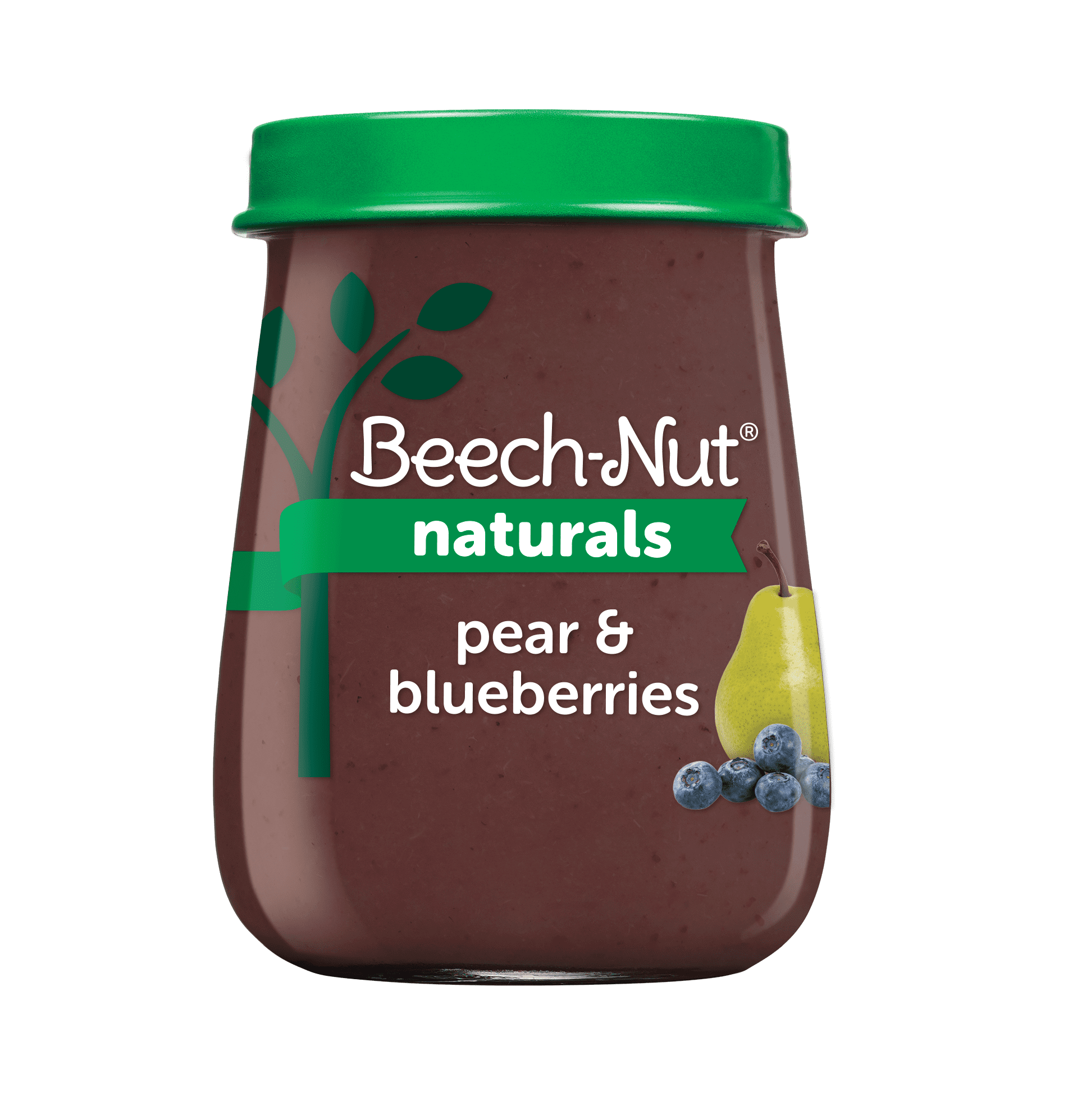 Beech-Nut Naturals Stage 2 Baby Food, Pear & Blueberries, 4 oz Jar ...