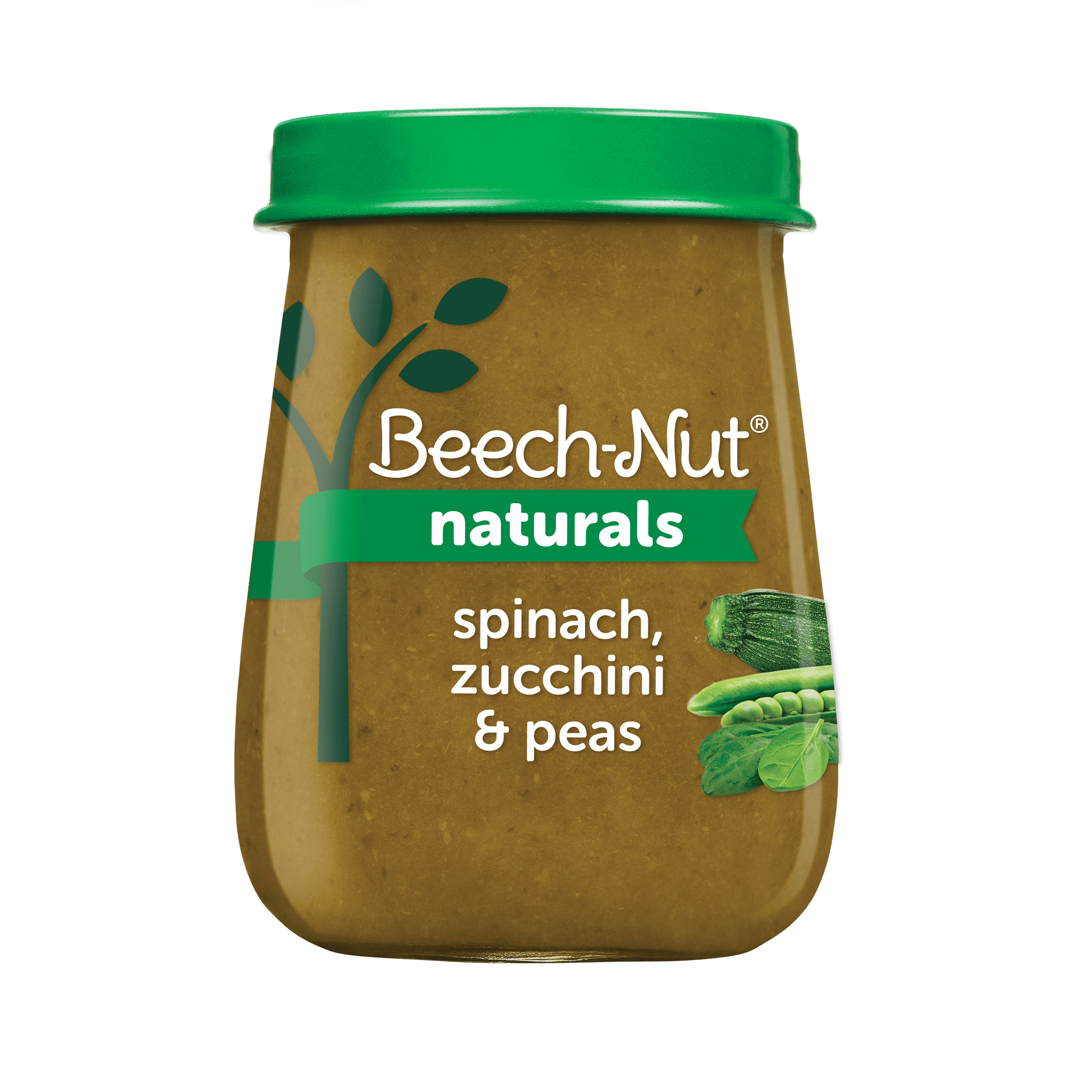 Beech-Nut Naturals Stage 2 Baby Food, Spinach Zucchini & Peas, 4 oz Jar ...