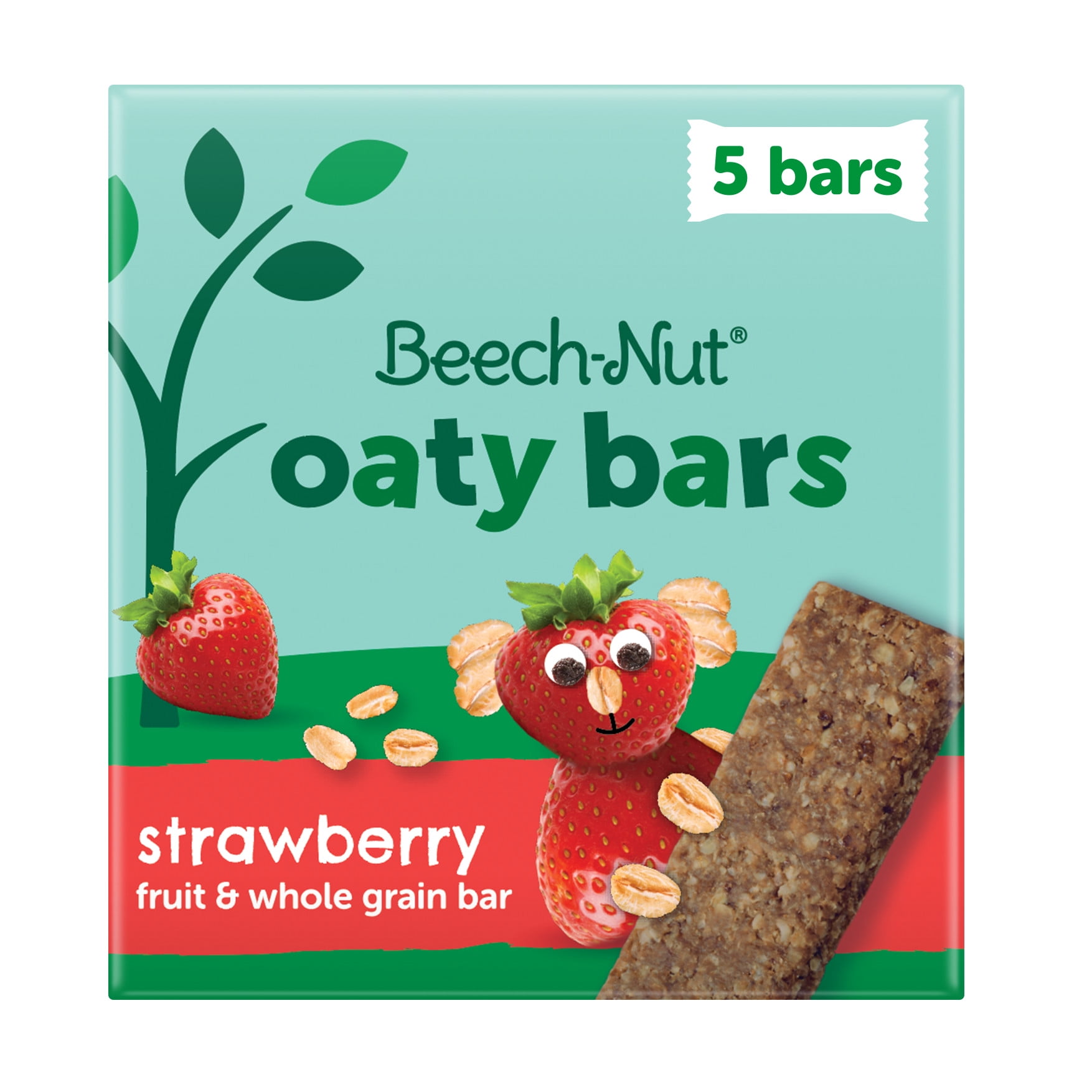 Beech-Nut Strawberry Oaty Bars with Fruit Whole Grain Toddler Snack, 5 Bars - Walmart.com