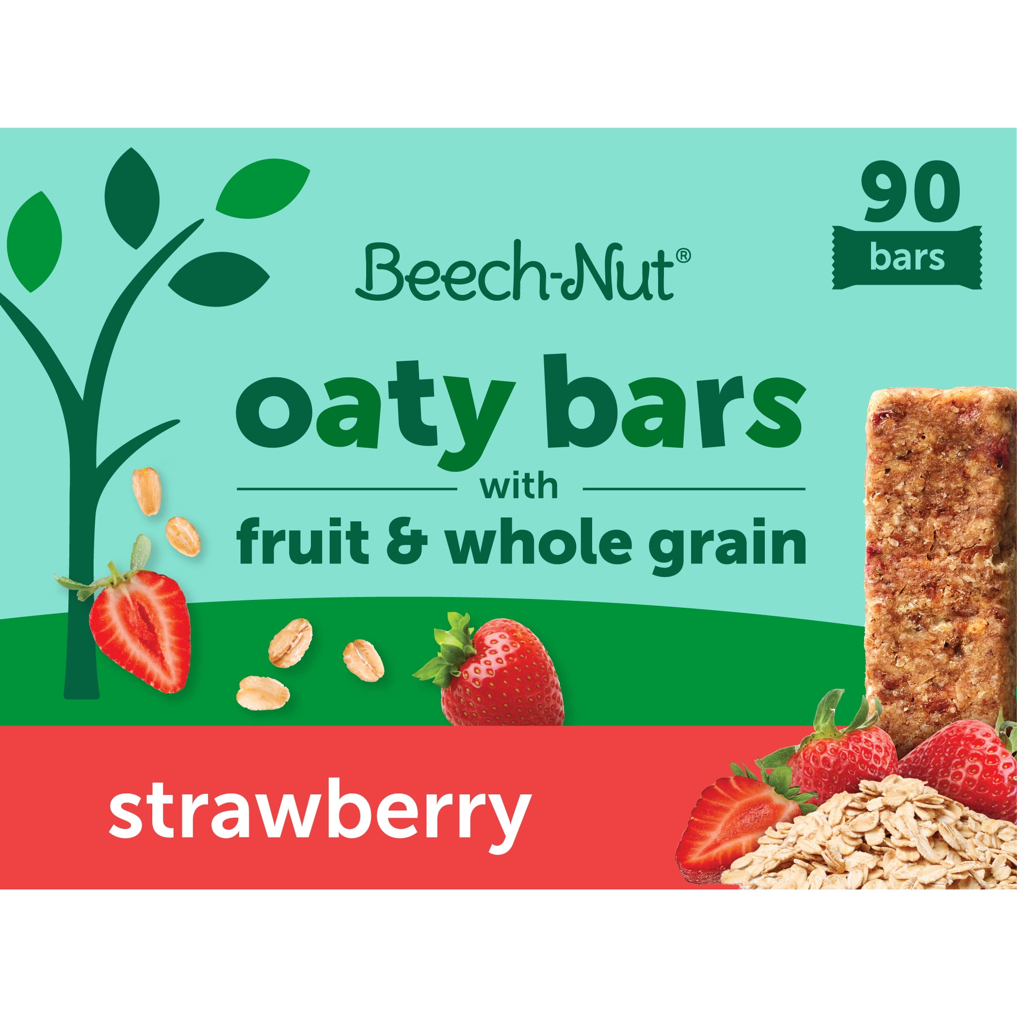 Beech-Nut Oaty Bars with Fruit & Whole Grain Strawberry Toddler Snack ...