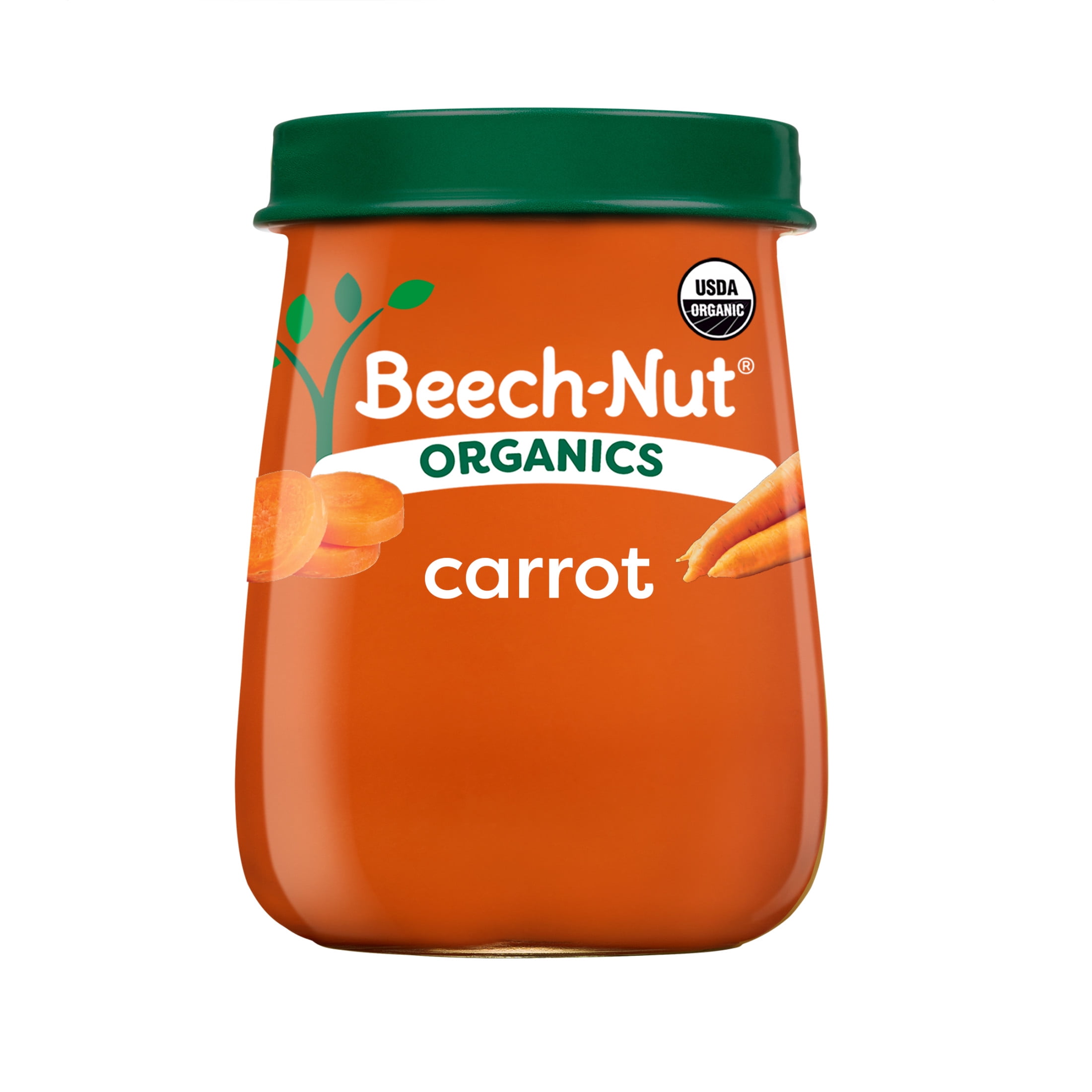 Beech-Nut Organics Stage 1 Organic Baby Food, Carrots, 4 oz Jar ...