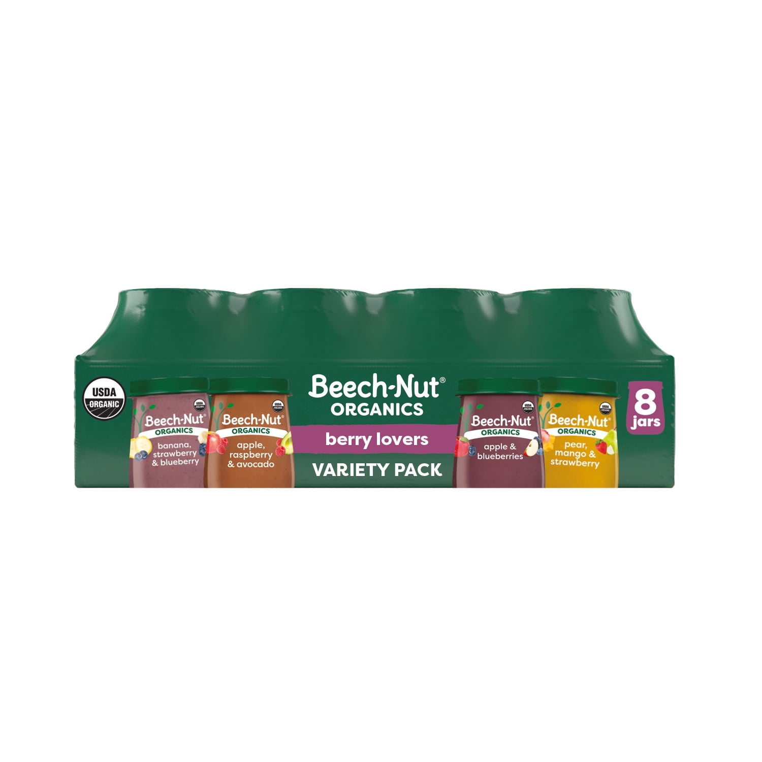 Beech-Nut Organics Stage 2 Berry Lovers Baby Food Variety Pack, 4 oz ...