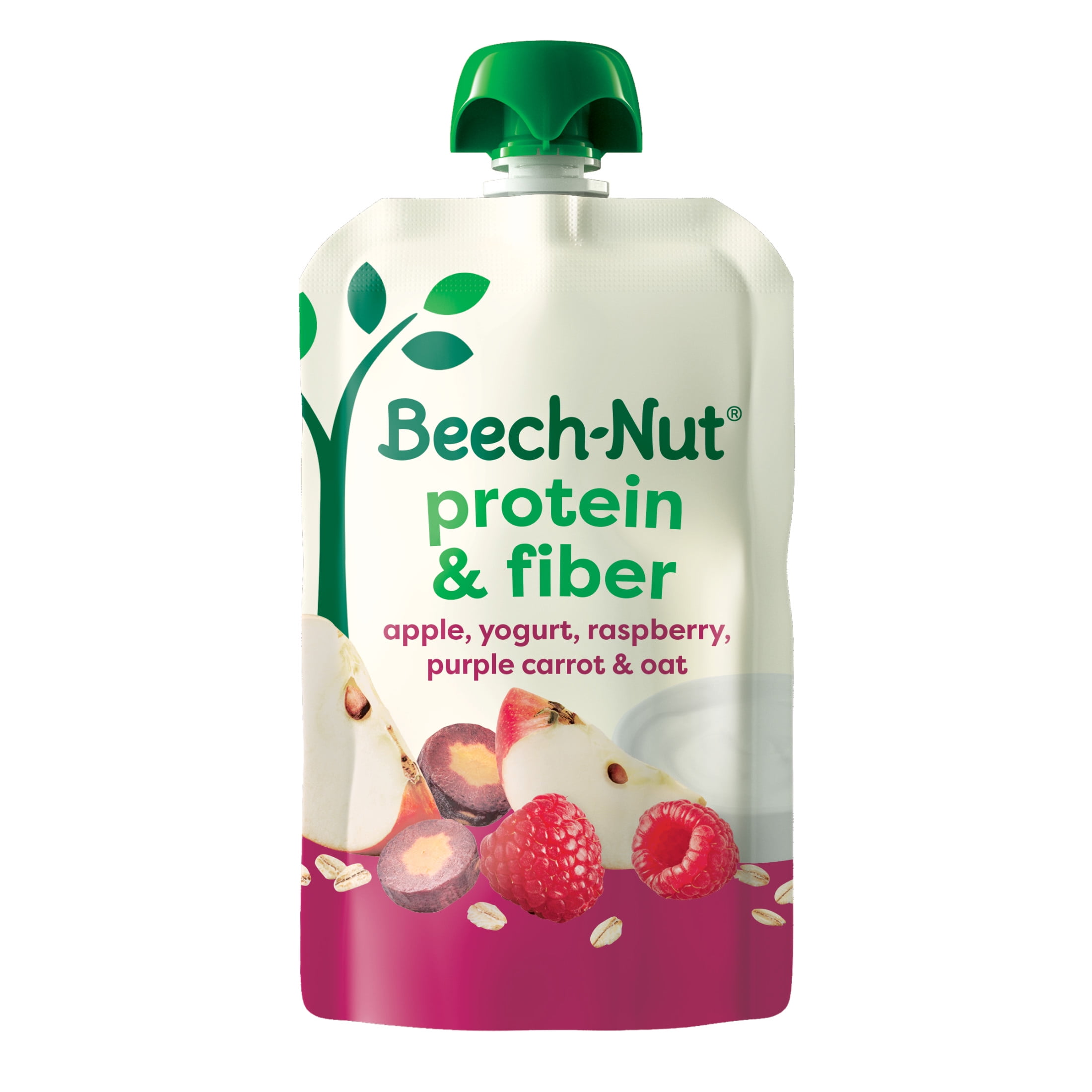 Beech-Nut Protein & Fiber Stage 4 Toddler Food, Apple Yogurt Raspberry ...