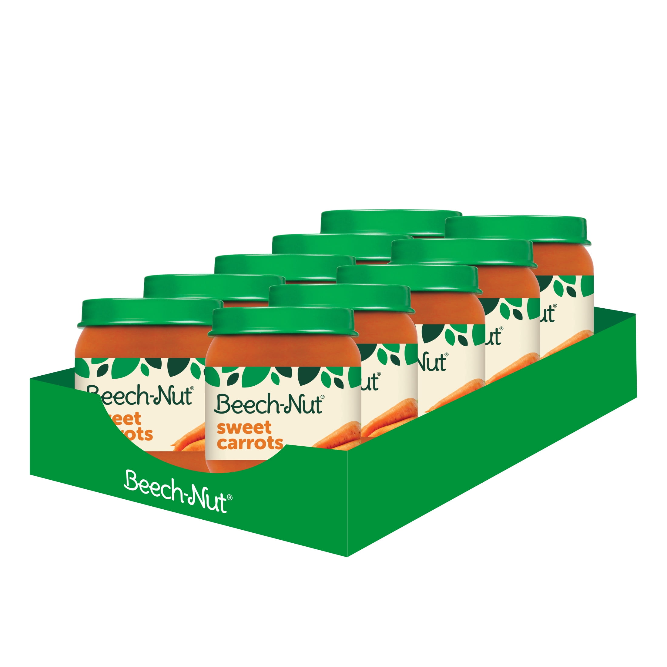 Beech-Nut Stage 2 Baby Food, Sweet Carrots, 4 oz Jar (10 Pack ...