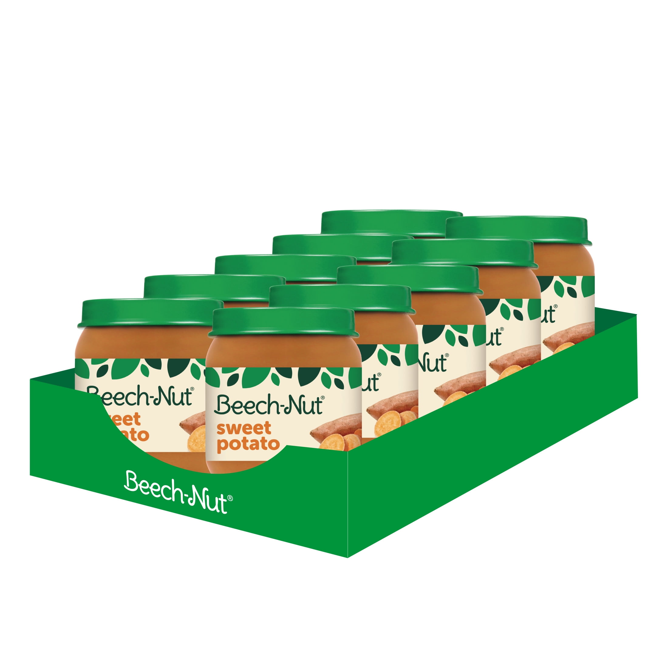 Beech-Nut Stage 2 Baby Food, Sweet Potato, 4 oz Jar (10 Pack) - Walmart.com