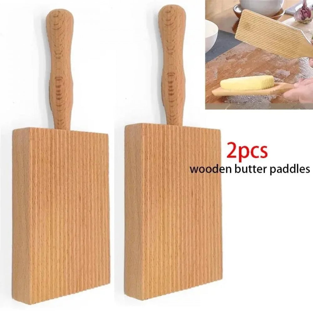 Beech Wood Butter Paddles Homemade Pasta Board Wooden Gnocchi Cavatelli ...