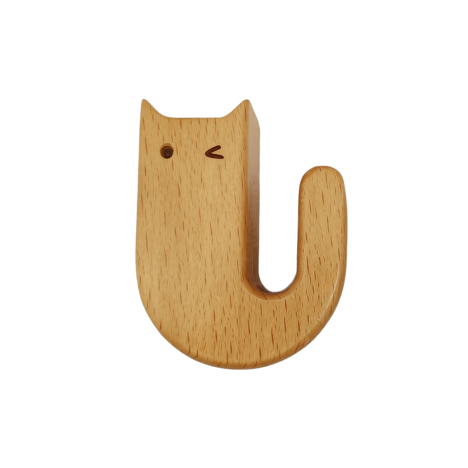 Beech Wood Magnetic Cartoon Cat Shaped Refrigerator Magnet U Shaped ...