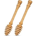 Beech Wooden Honey Dipper Sticks Set of 2, 7.1 Inch Wooden Honey Spoons ...
