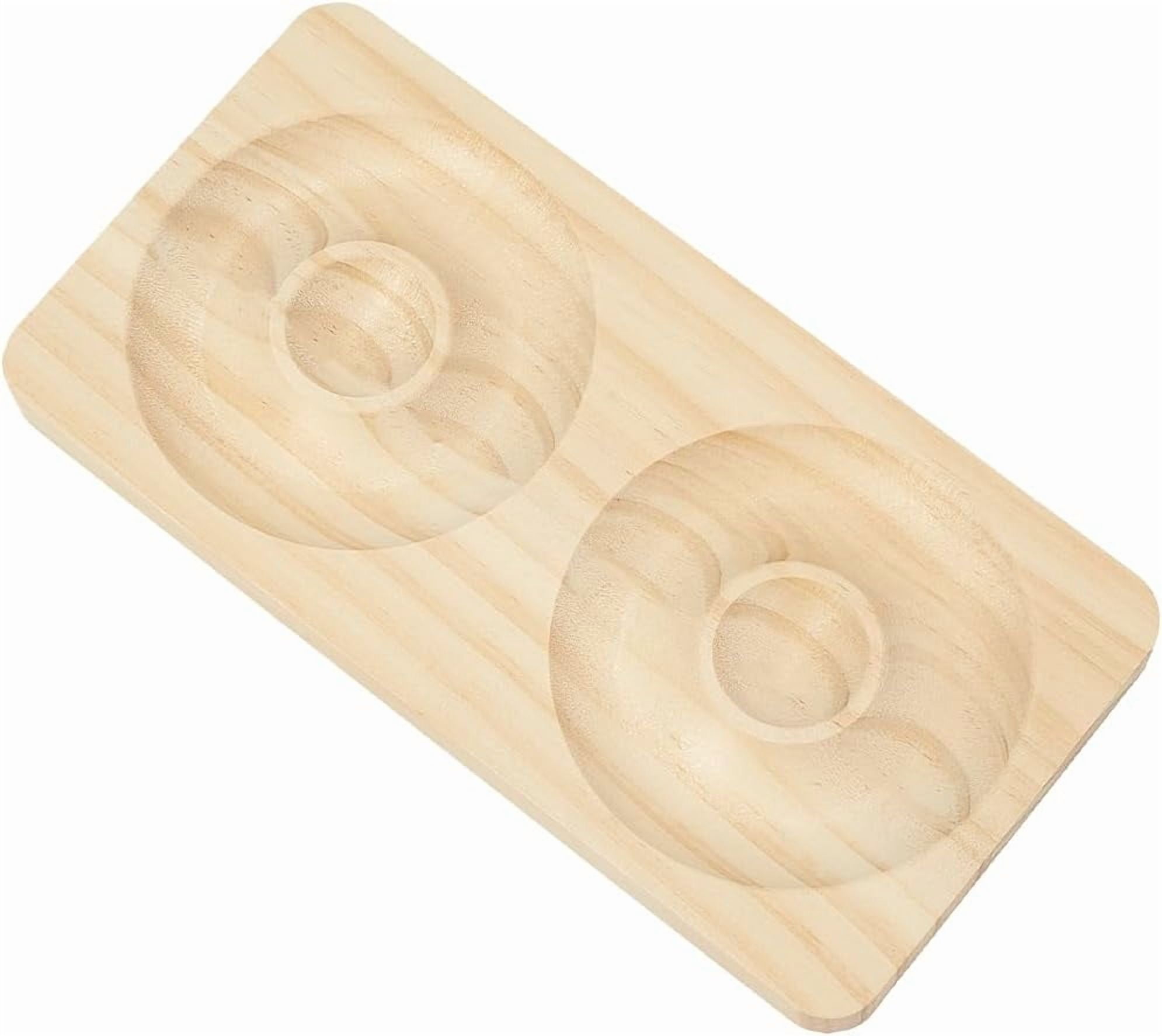 Beech Wooden Jewelry Bracelet Finger Ring Diplay Holder Tray Rectangle ...