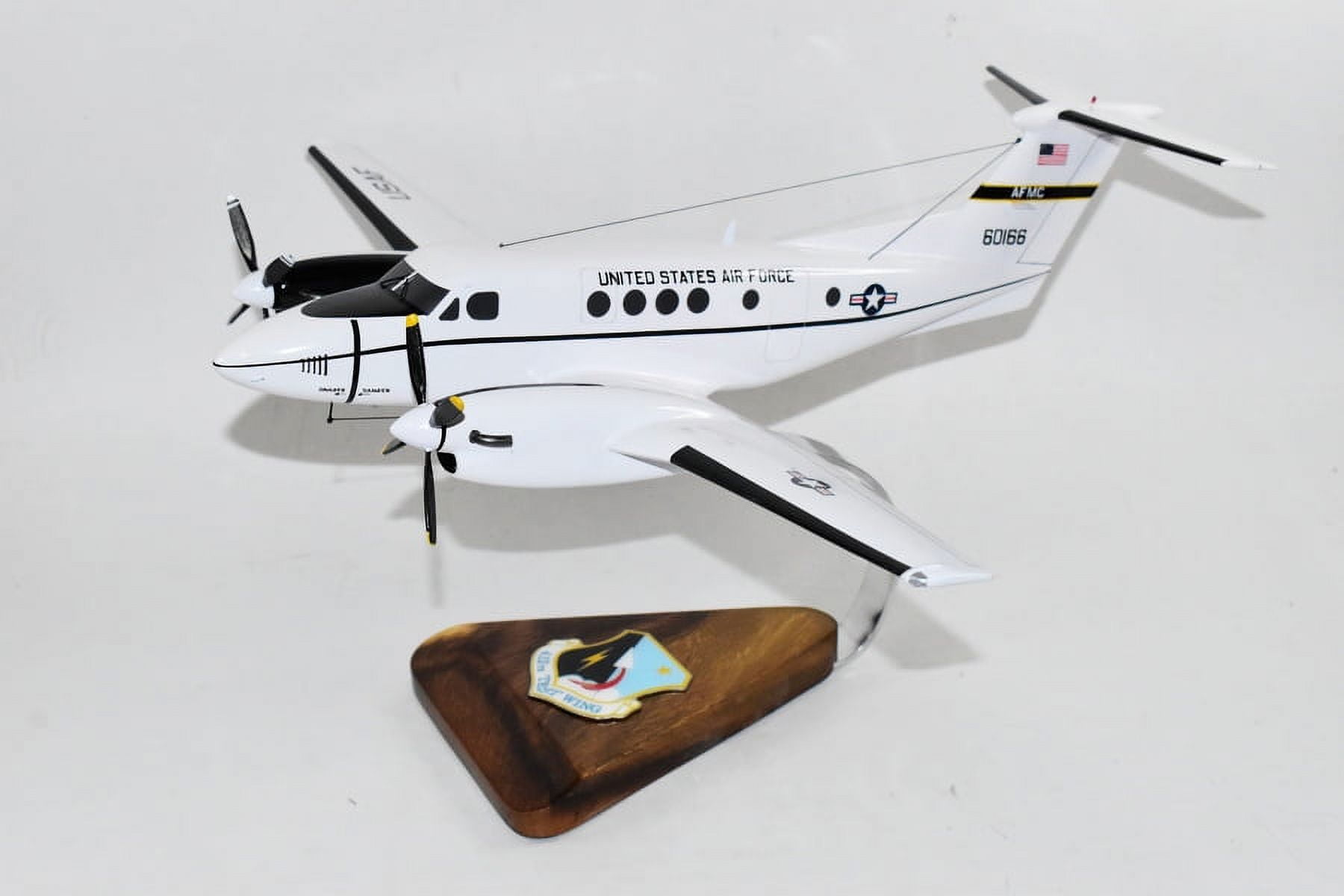 Beechcraft® C-12C Huron, 412th TW Edwards AFB, 18 inch Mahogany Scale ...