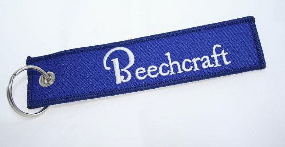 Beechcraft Pilot Aviation Key Chain - Beechcraft - Woven Key Tag ...