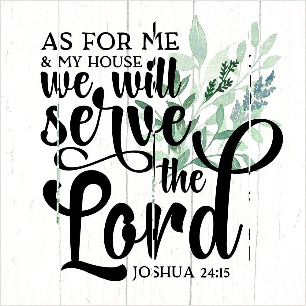 Beechdale Frames 245603 18 x 18 in. Pallet Art-As for Me & My House Joshua 24-15 Wall ...