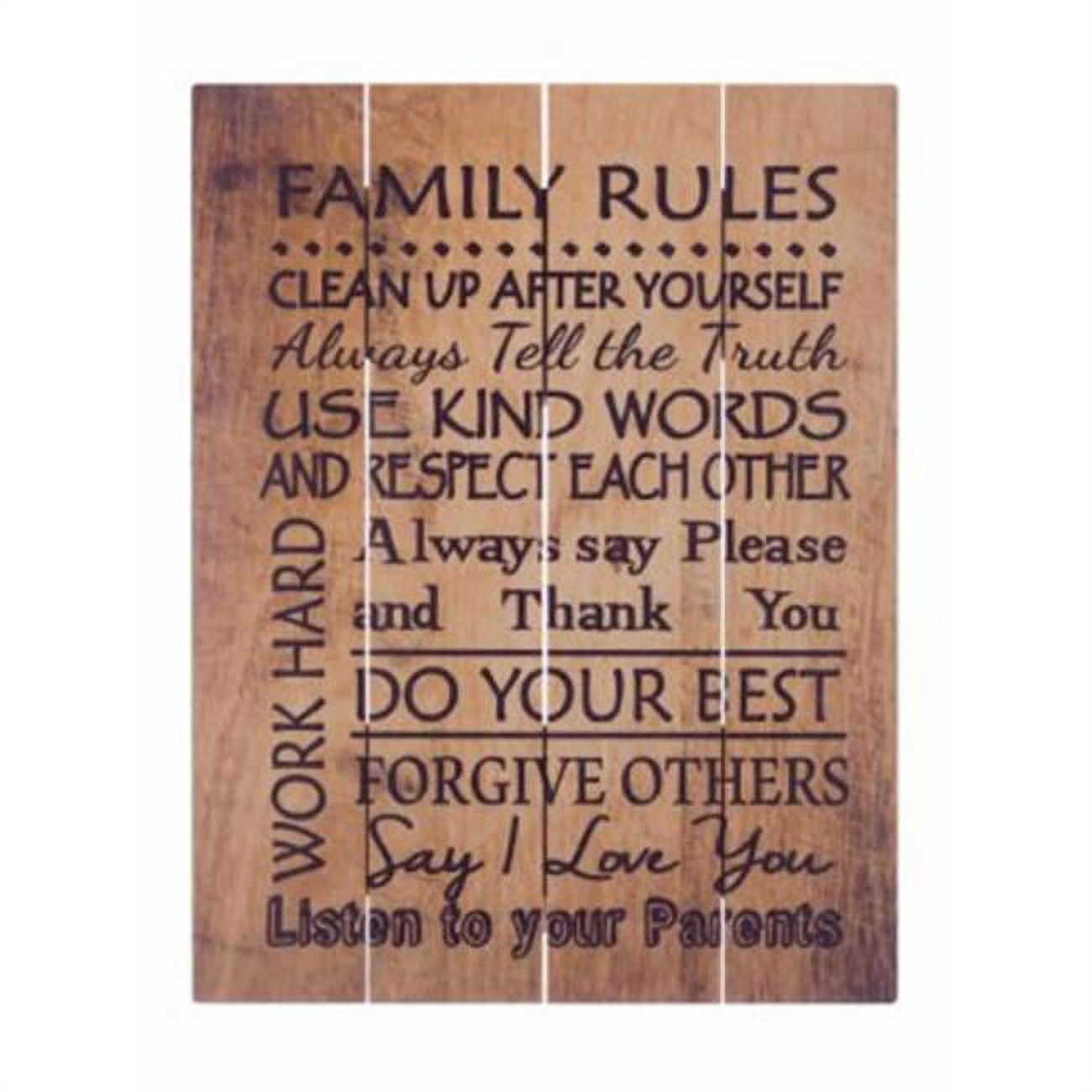 Beechdale Frames 181097 9 x 12 in. Rustic Pallet Art-House Rules Frame, Brown - Walmart.com