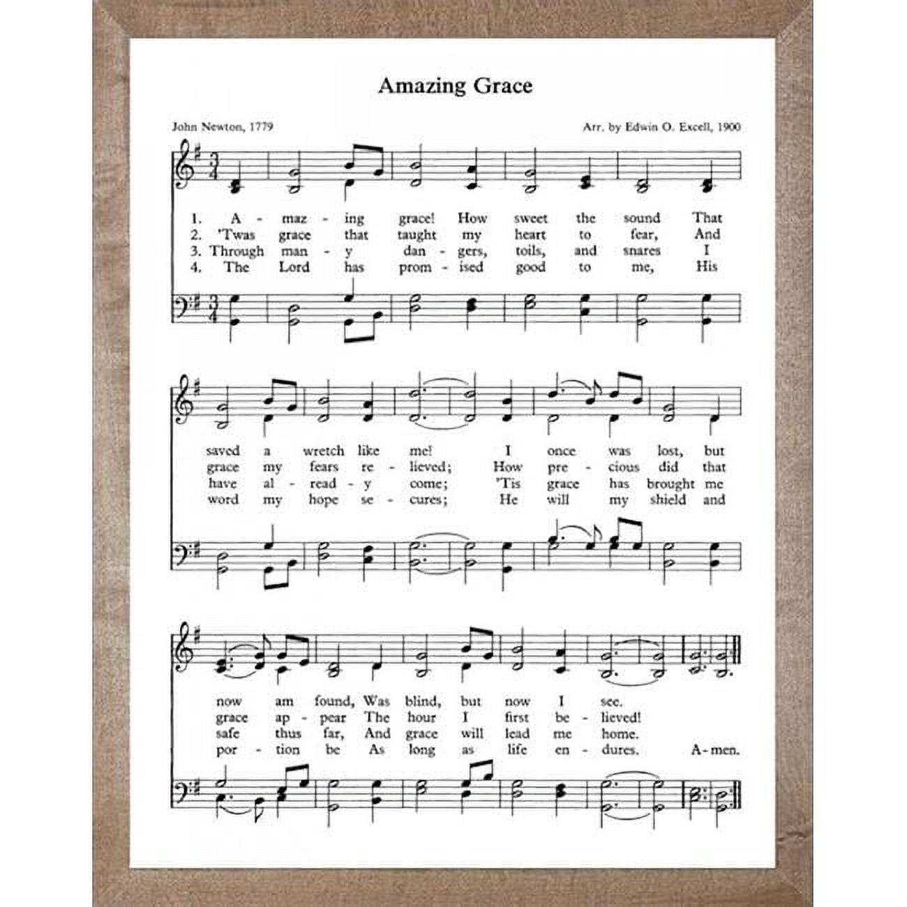 Beechdale Frames 224898 11 x 14 in. Hymn Amazing Grace Framed Art ...