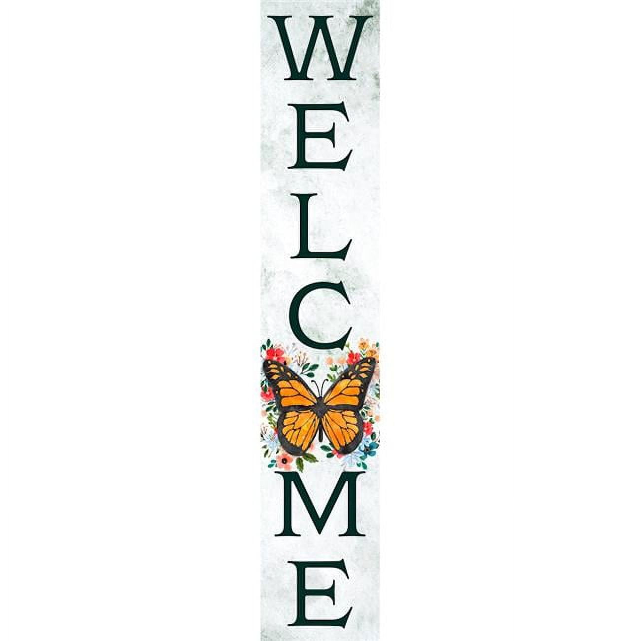 Beechdale Frames 337298 4 x 24 in. Welcome Butterfly Porch Sign - Walmart.com