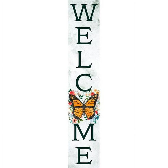 Beechdale Frames 337298 4 x 24 in. Welcome Butterfly Porch Sign ...
