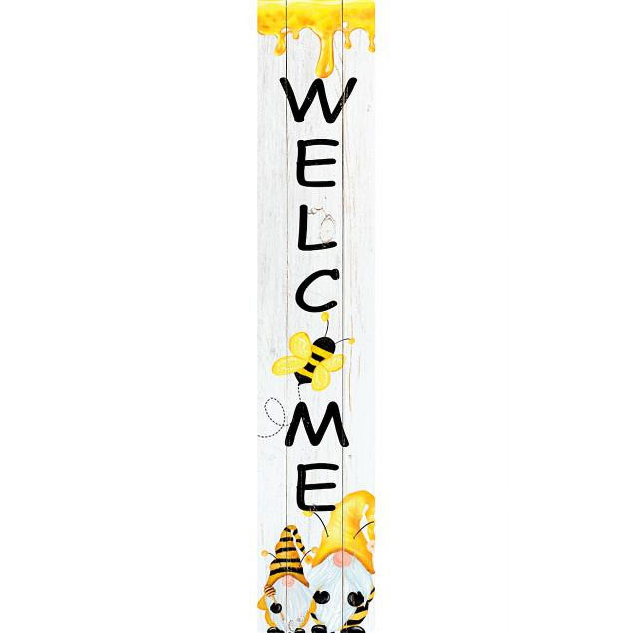 Beechdale Frames 33729X 4 x 24 in. Bee & Gnome Welcome Porch Sign - Walmart.com