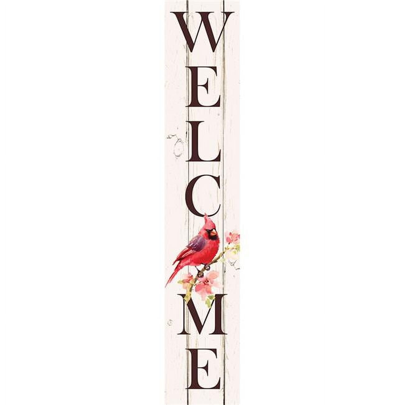 Beechdale Frames 337302 4 x 24 in. Spring Cardinal Welcome Porch Sign - Walmart.com