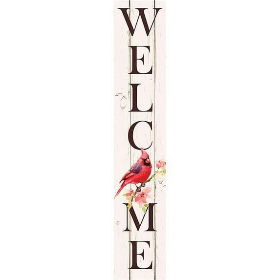 Beechdale Frames 337302 4 x 24 in. Spring Cardinal Welcome Porch Sign - Walmart.com