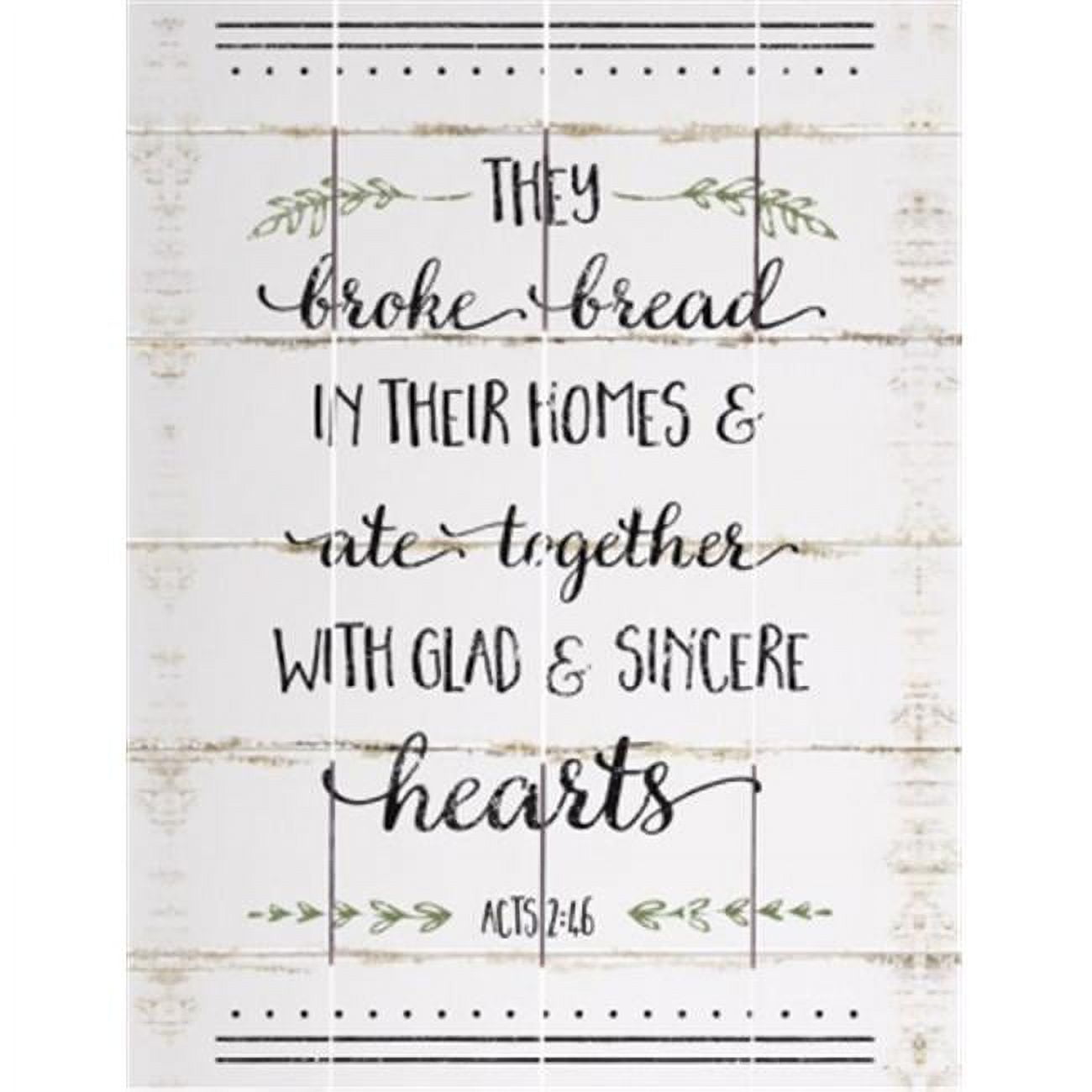 Beechdale Frames 9 x 12 in. Rustic Pallet Art They Broke Bread, White - Walmart.com