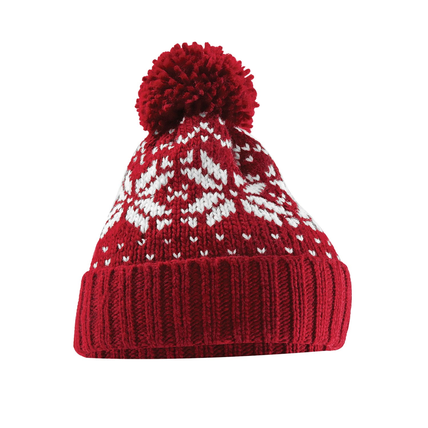 Beechfield Adult Snowstar Fair Isle Beanie - Walmart.com