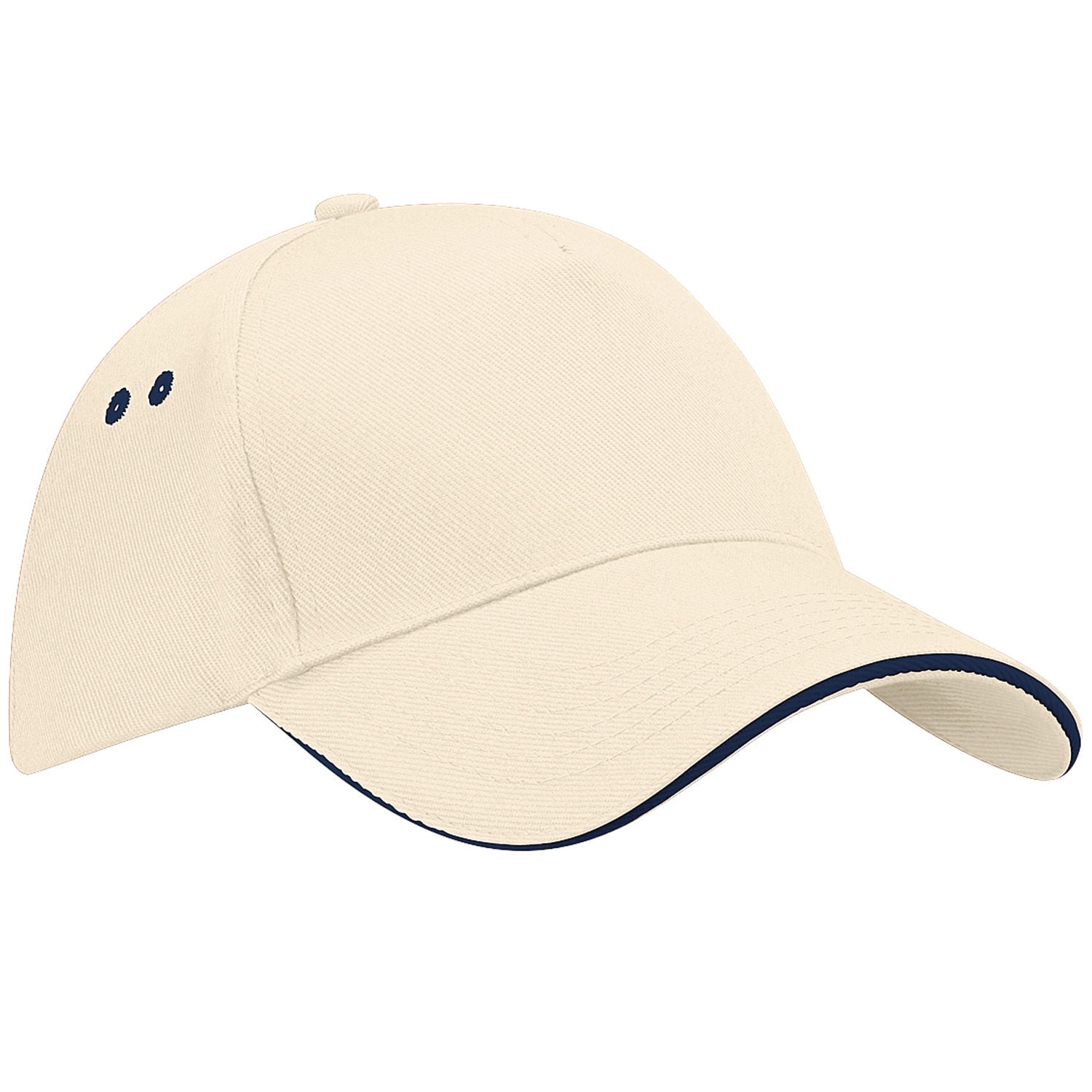 Beechfield Ultimate 5 Panel Contrast Baseball Cap With Sandwich Peak ...