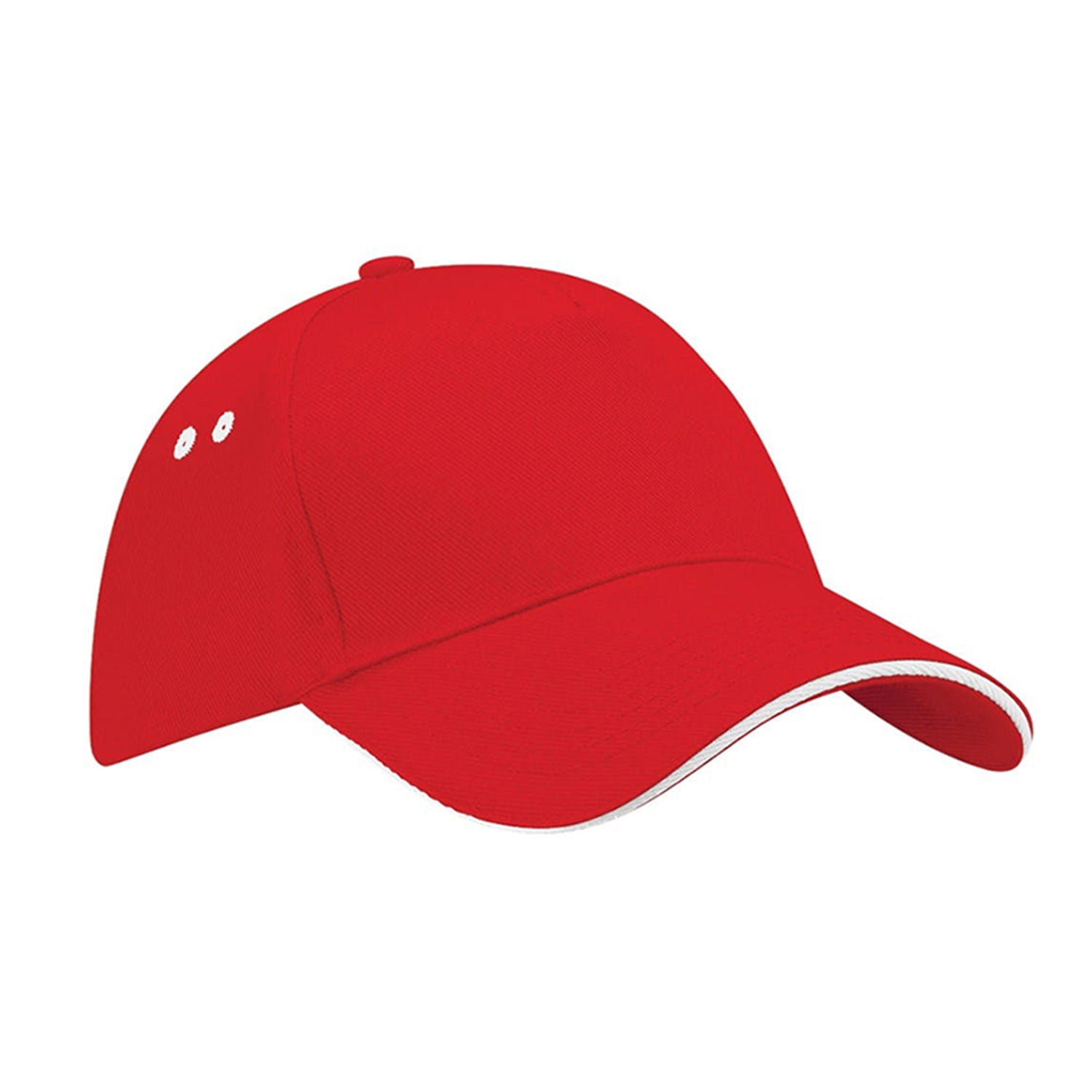 Beechfield Ultimate 5 Panel Contrast Baseball Cap With Sandwich Peak ...