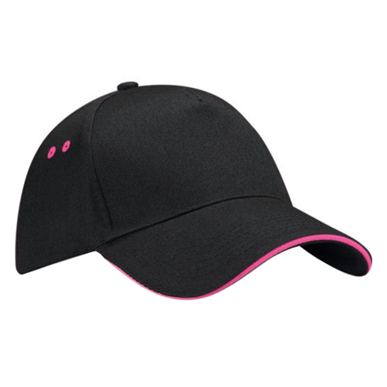 Beechfield Ultimate 5 Panel Contrast Baseball Cap With Sandwich Peak ...