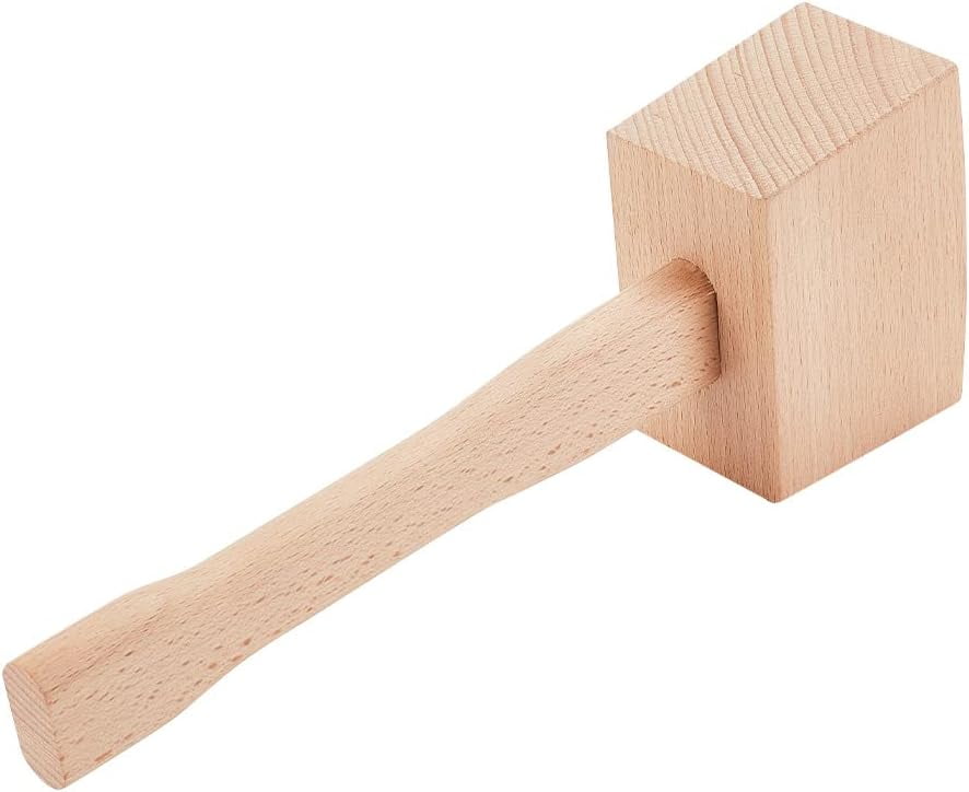 Beechwood Leathercraft Mallet for DIY Stamping Cowhide Tool Hammer ...