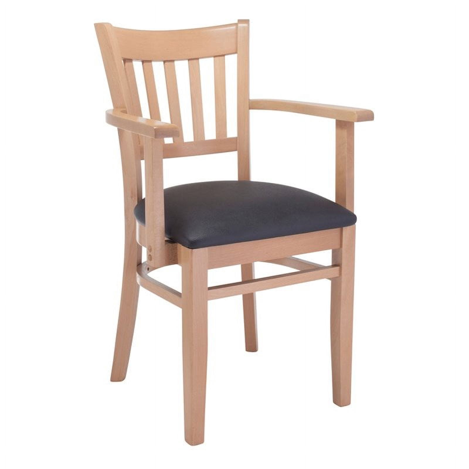 Beechwood Mountain Vertical Dining Arm Chair in Natural and Black ...