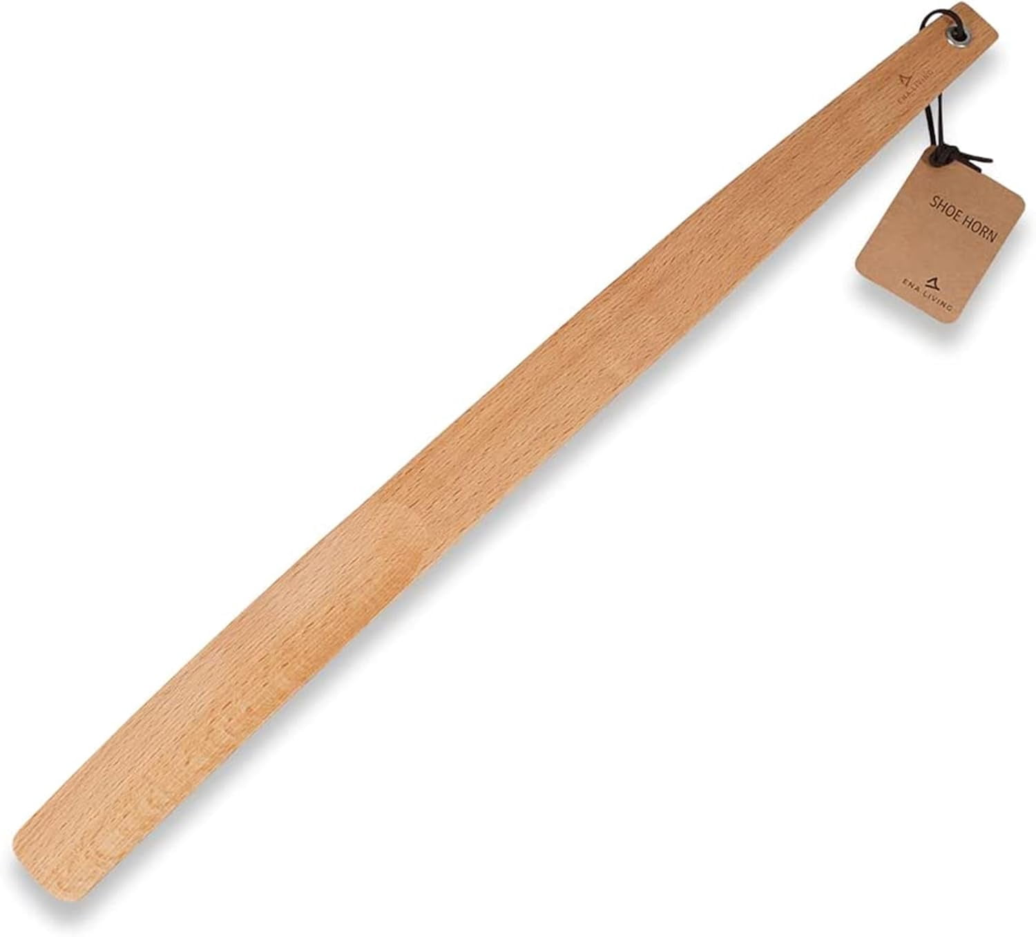 Beechwood Shoe Horn, 21.6” Long Handle for Seniors, Smooth & Sturdy ...