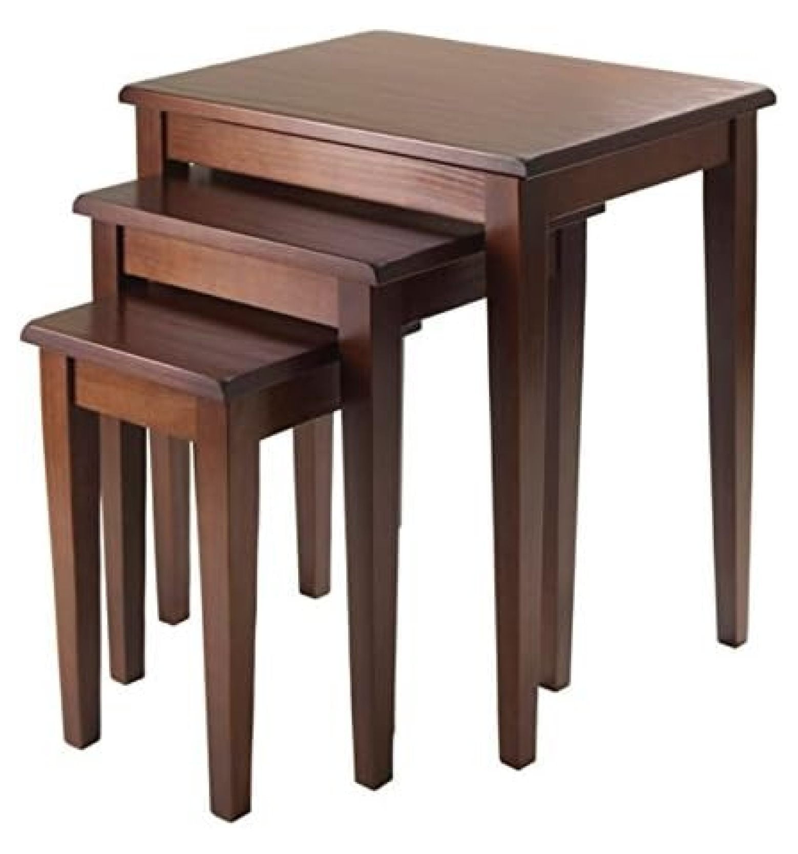 Beechwood Stackable Nesting Tables - Set of 3 Sizes - Modern Design & Practical - Space-Saving ...