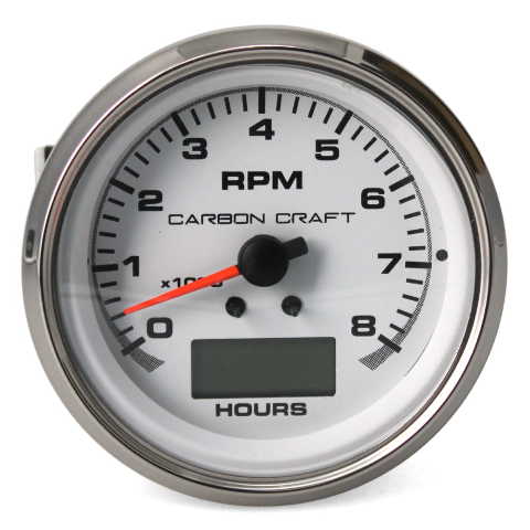 Beede Boat Tachometer Gauge 960609 | 3 1/4 Inch Carbon Craft Hour Meter ...