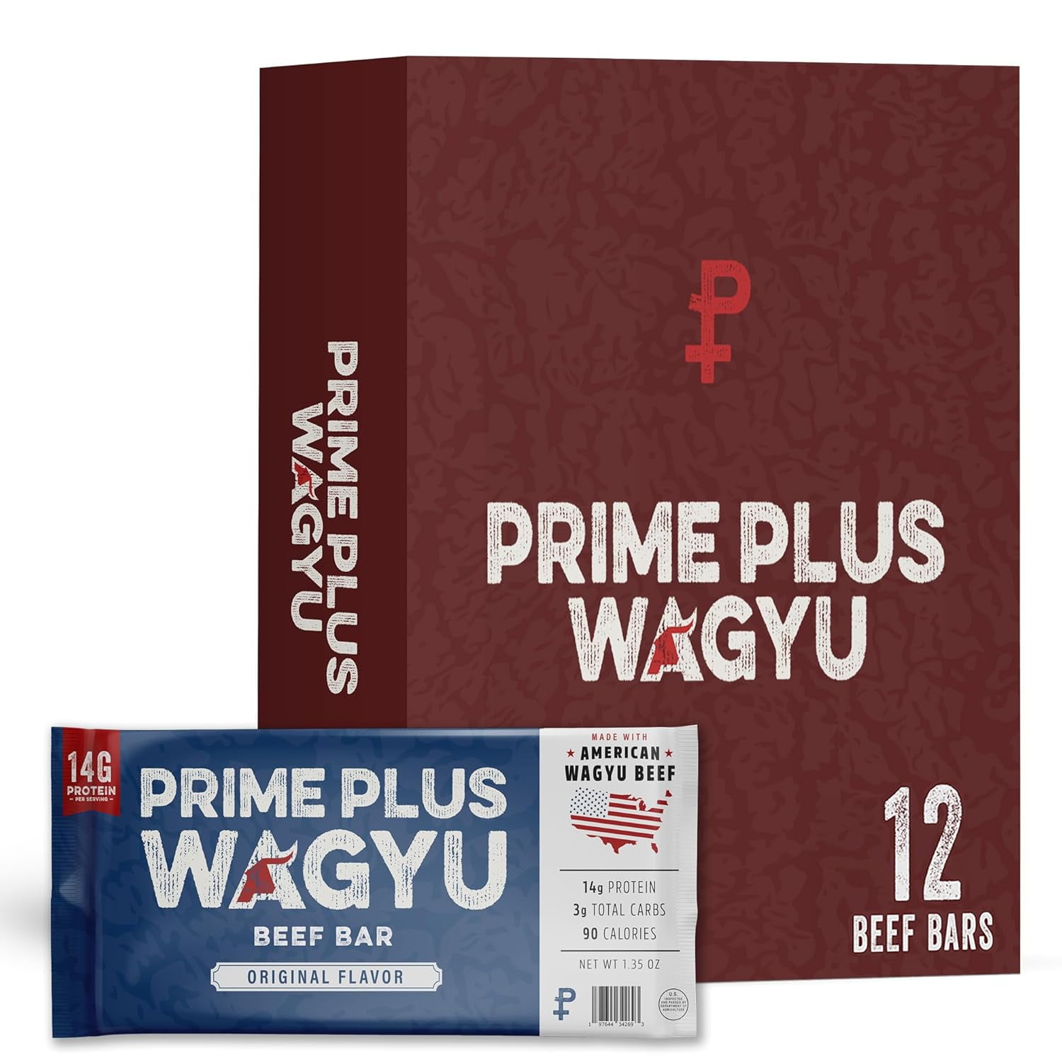 Beef Bars - Original - 12 Count Beef Protein Bars, 100% American Wagyu ...