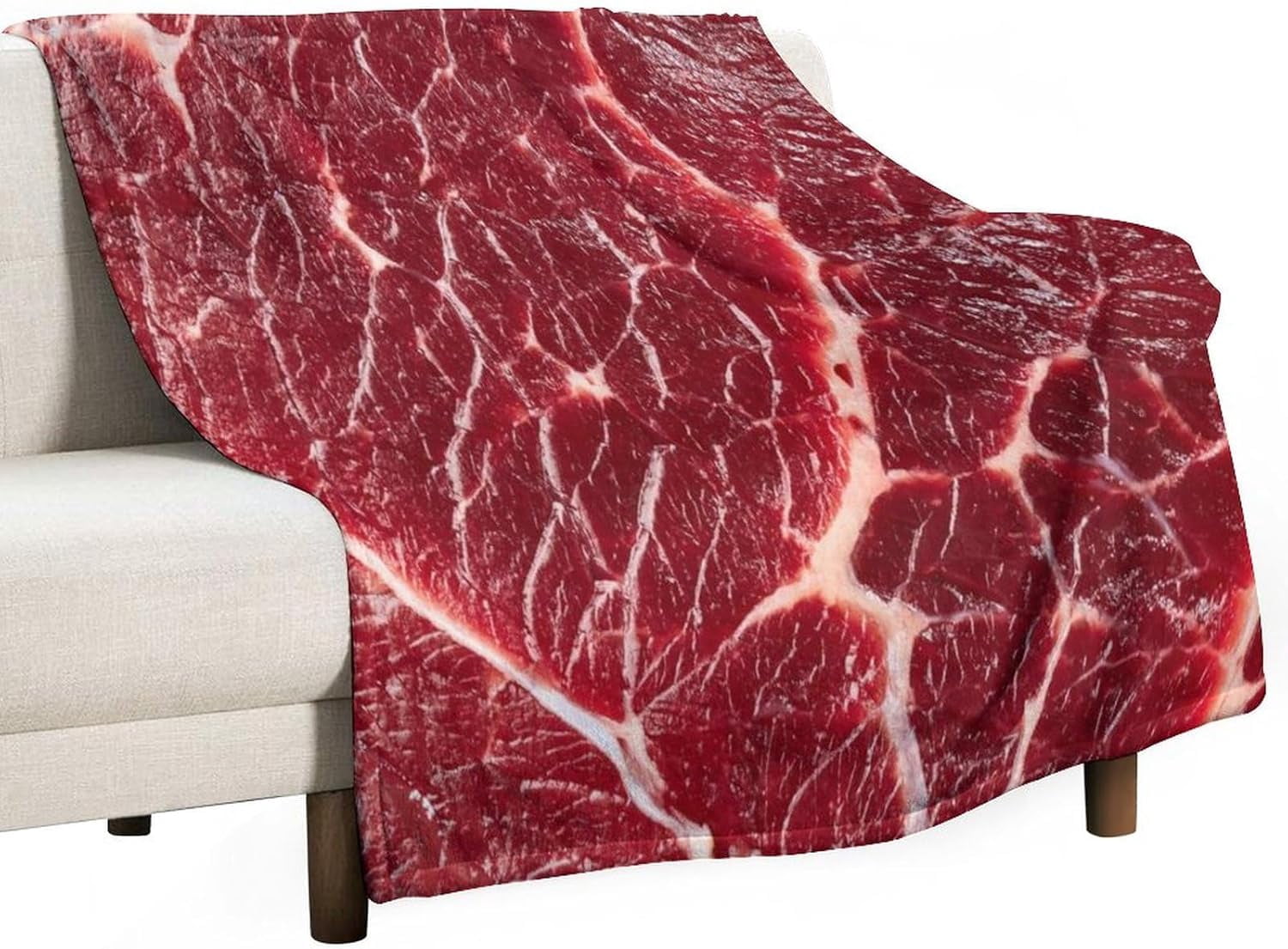 Beef Blanket 3D Funny Realistic Food Meat Soft Cozy Lightweight Throw ...