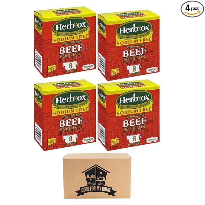 Beef Bouillon Seasoning Bundle. Includes Four 1.1 Oz Box 8ct Packets of ...