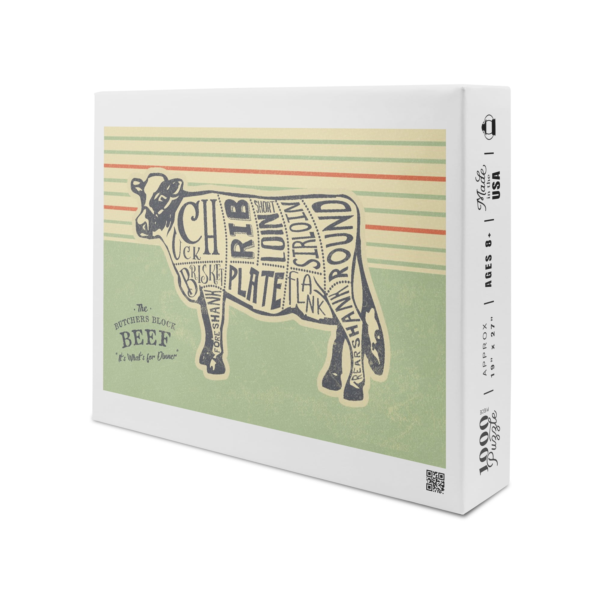 Beef, Butchers Block Meat Cuts (1000 Piece Puzzle, Size 19x27 ...