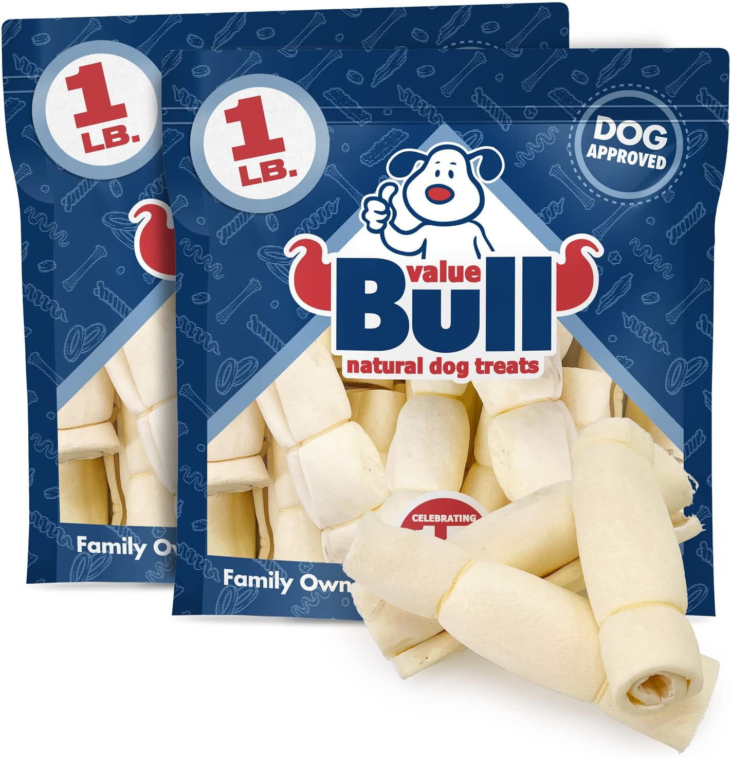 Beef Cheek Rolls, Long Lasting Dog Chews, Varied Shapes, 6 Inch, 2 ...