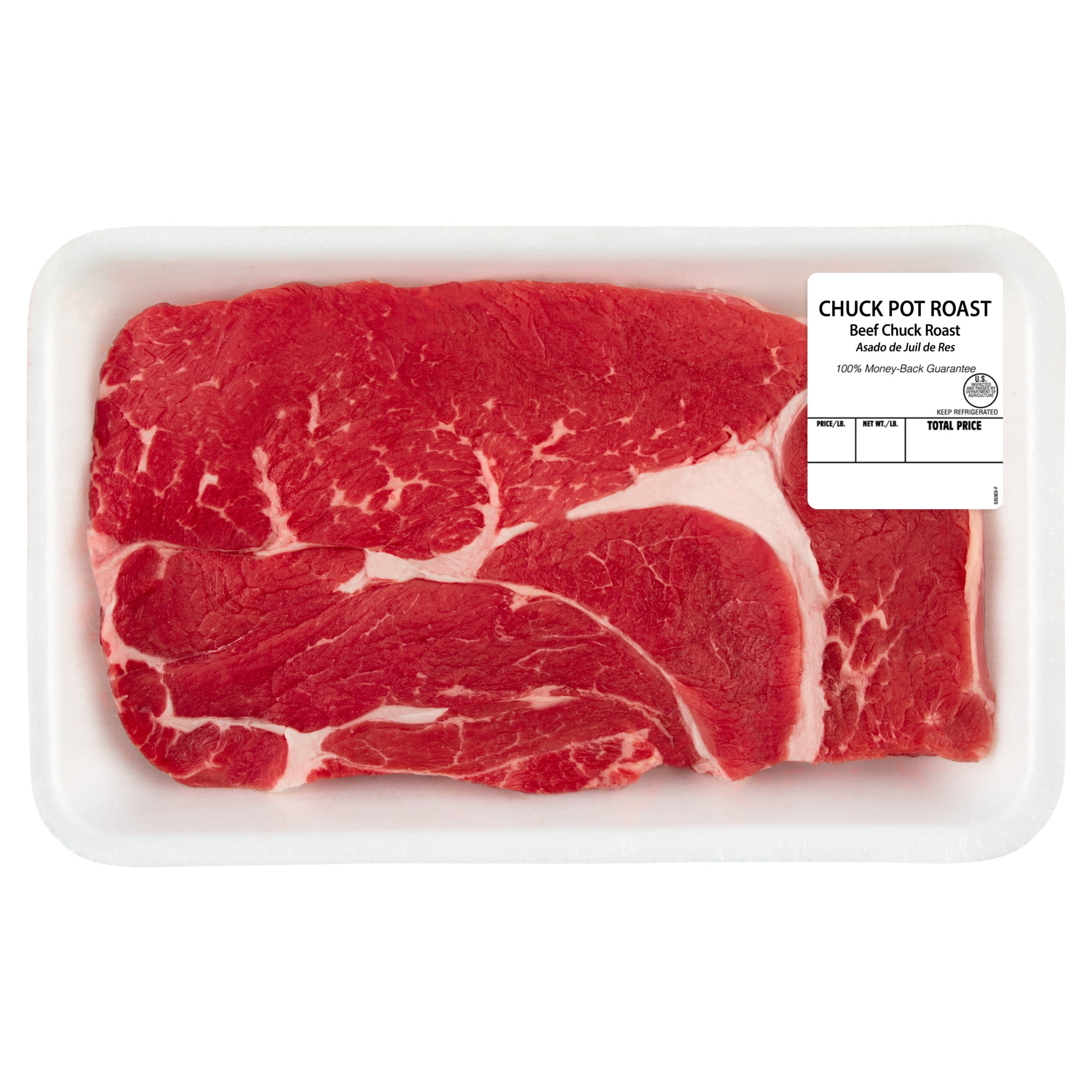 Chuck Beef Roast, Tray, Fresh, 2.00 - 2.65 lb - Walmart.com