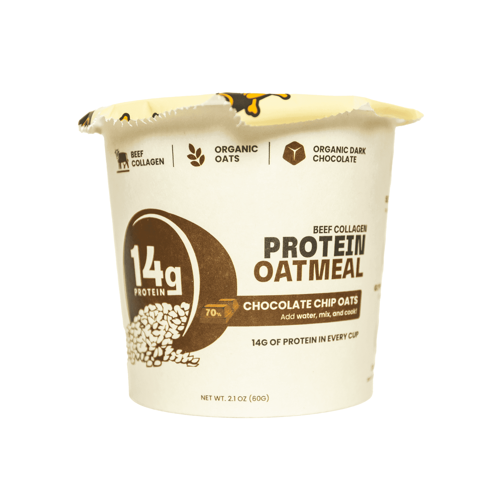 Beef Collagen Protein Oatmeal Chocolate Chip Oats (12-Pack) - Walmart.com
